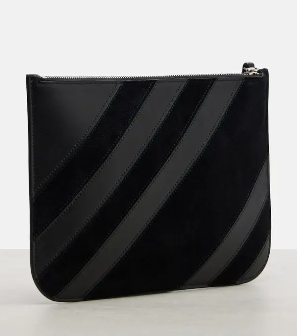 Phoebe Philo Pocket Leather And Suede Pouch