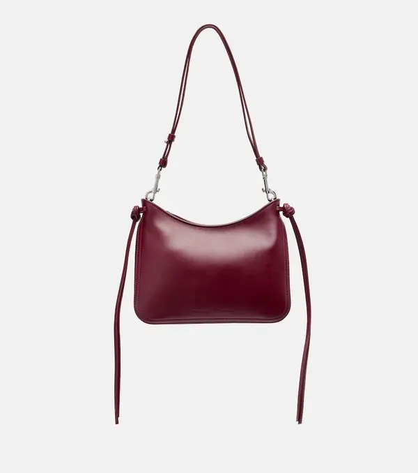 Phoebe Philo Small Gig Leather Shoulder Bag - Burgundy