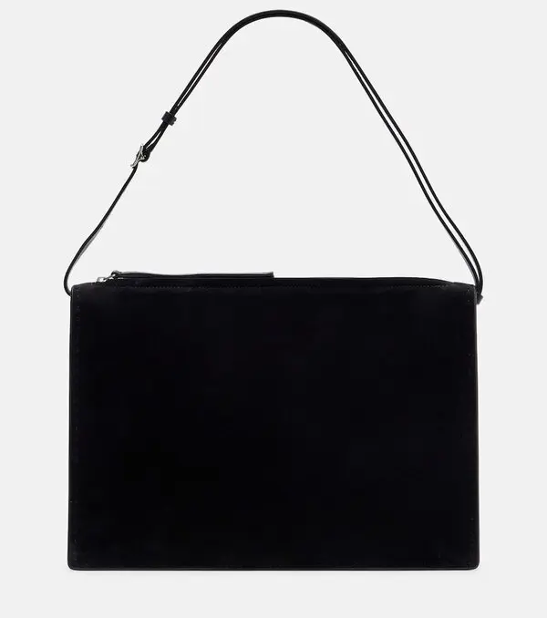 Phoebe Philo Glove Pochette Suede Shoulder Bag - Black