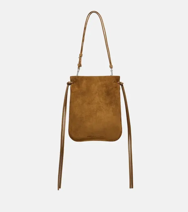 Phoebe Philo Gig Pouch Suede Shoulder Bag - Brown