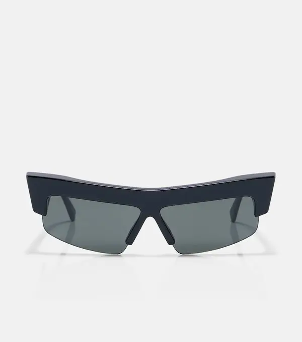 Phoebe Philo Sliced Cruise Rectangular Sunglasses - Black