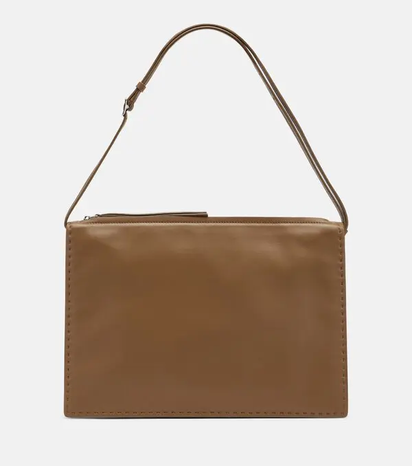 Phoebe Philo Glove Pochette Leather Shoulder Bag - Brown