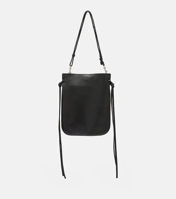 Phoebe Philo Gig Pouch Leather Shoulder Bag - Black