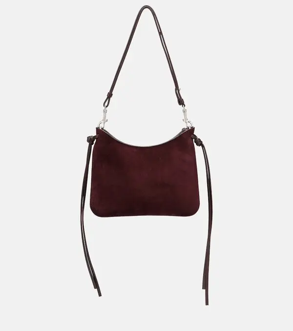 Phoebe Philo Small Gig Suede Shoulder Bag - Burgundy