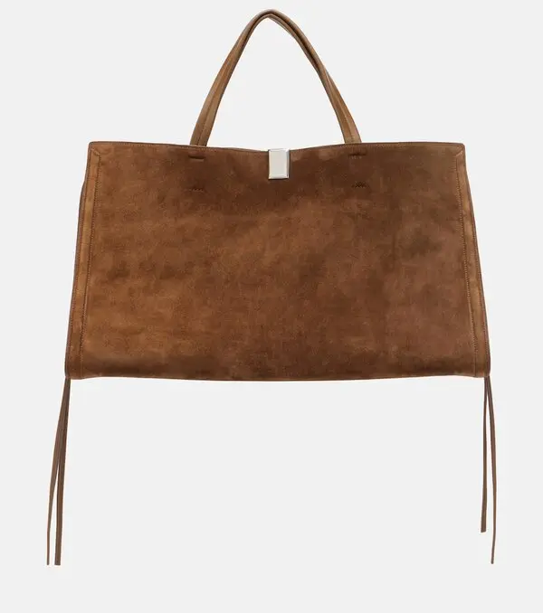 Phoebe Philo Medium Kit Cabas Suede Tote - Brown