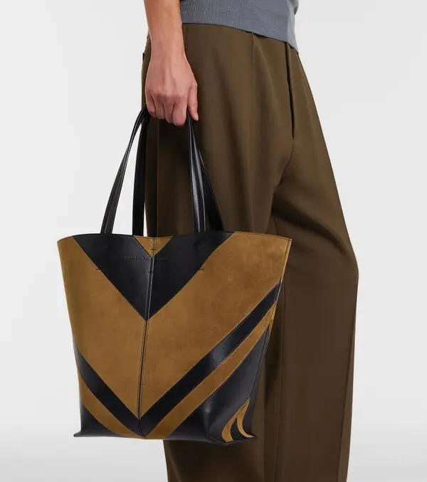Phoebe Philo Pot Cabas Suede And Leather Tote