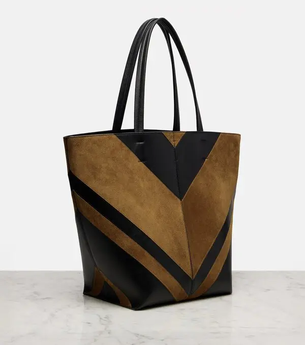 Phoebe Philo Pot Cabas Suede And Leather Tote