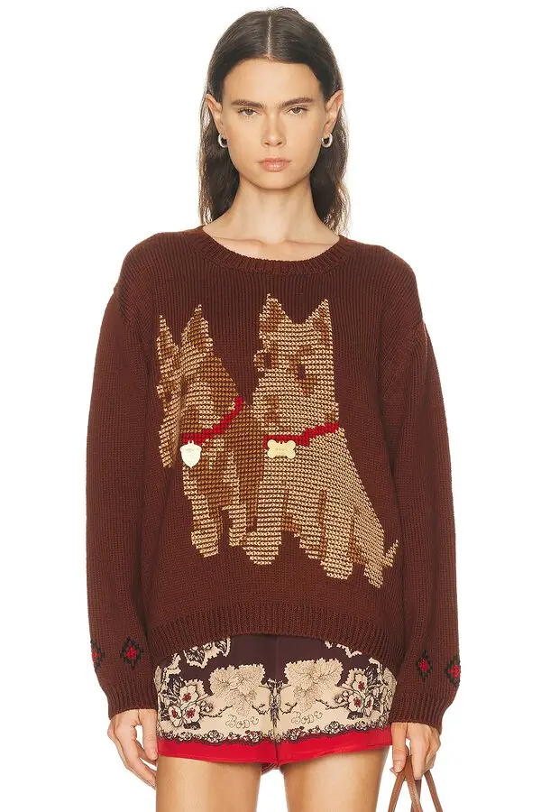 BODE Scottie Sweater - Brown
