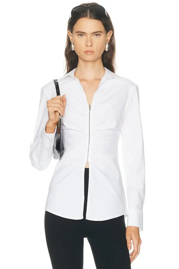 Alexander Wang Gathered Bust Shirt - White