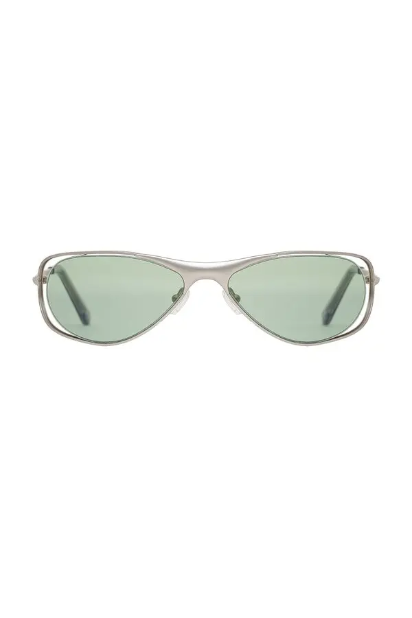 BRU EYEWEAR Tommy Sunglasses In Metallic Silver - Swamp