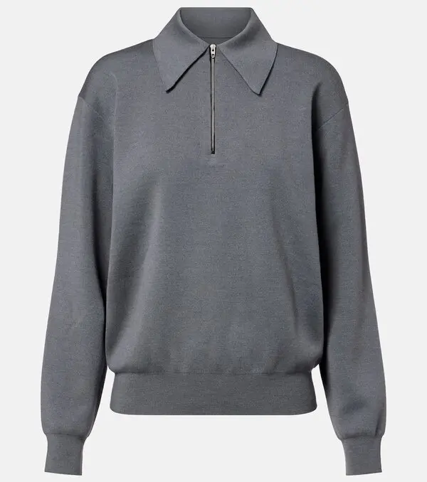 Phoebe Philo Wool Polo Sweater - Grey