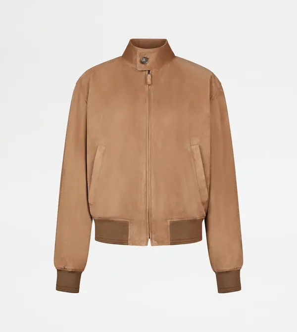 TOD'S Bomber Jacket In Pashmy Suede