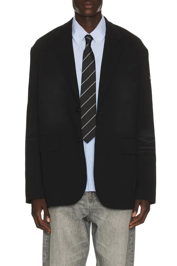 We11Done Washed Jersey Blazer - Black