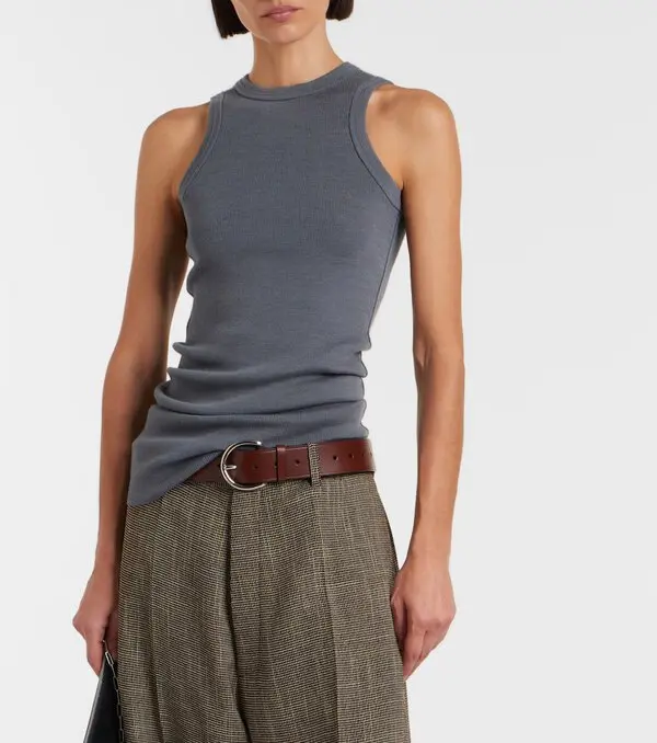 Phoebe Philo Ribbed-knit Wool Tank Top