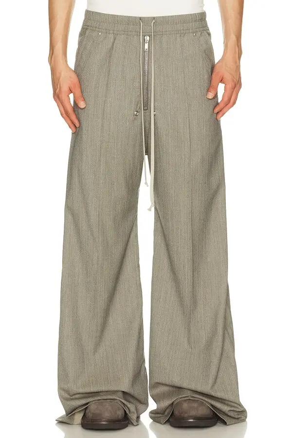 Rick Owens Wide Bela Trousers - Grey Melange