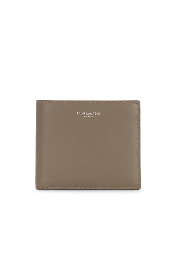 Saint Laurent East West Wallet In Taupe - Plaza Taupe