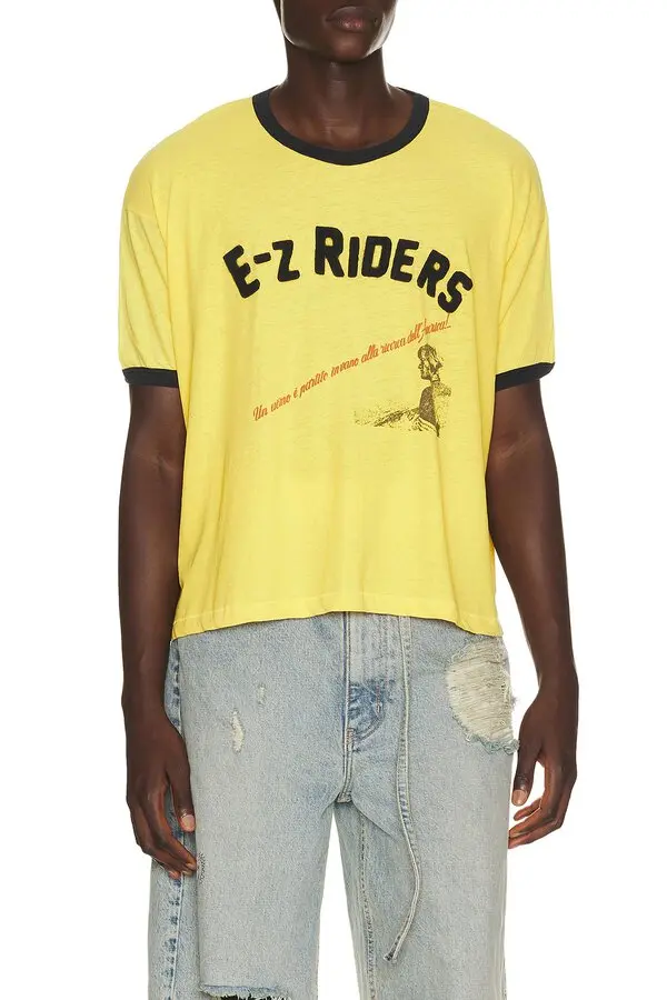 PALY HOLLYWOOD Ex Riders Ringer Tee - Yellow