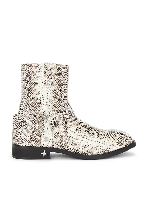 DUKE + DEXTER Harley Biker Boots - Snake Skin