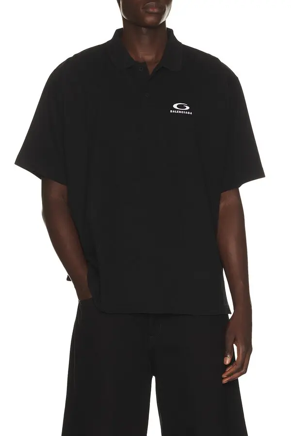Balenciaga Short Sleeve Regular Polo - Black