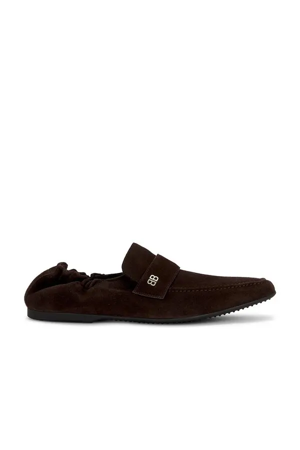 Balenciaga Palermo Loafer Bb In Brown - Brown & Ag Silver