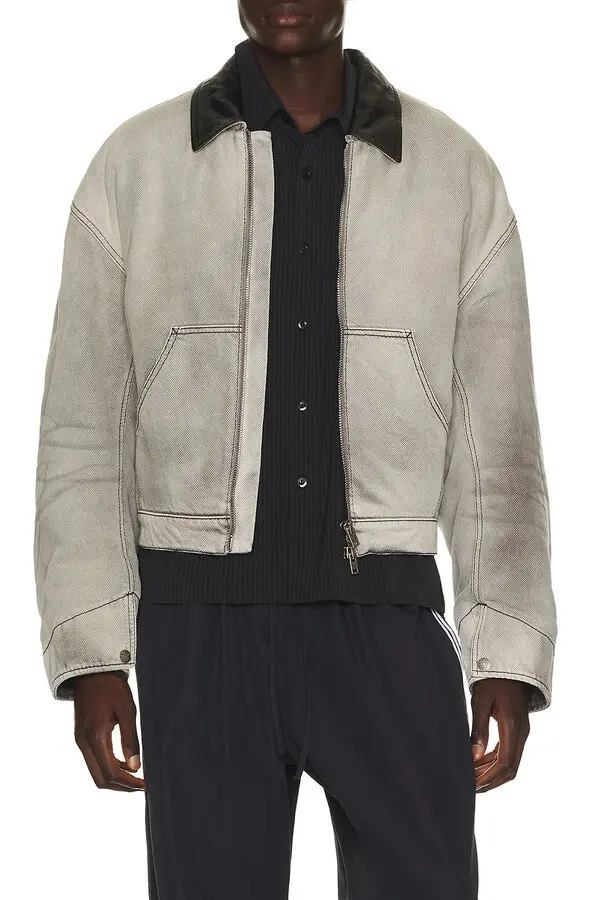 Acne Studios Ohniev Sulphur Fade Jacket - White & Black