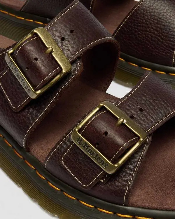 Dr. Martens Josef Slide Leather Sandals - Brown