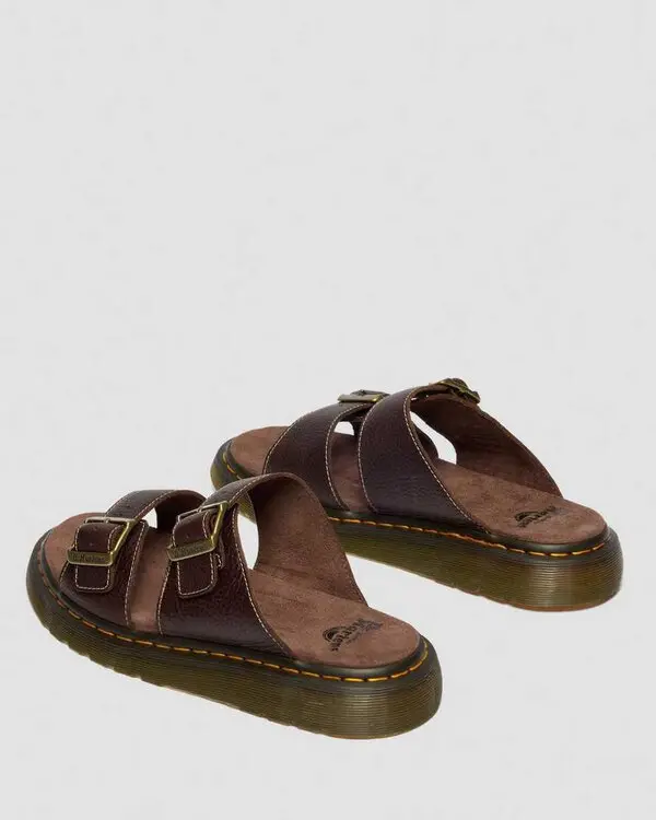 Dr. Martens Josef Slide Leather Sandals - Brown