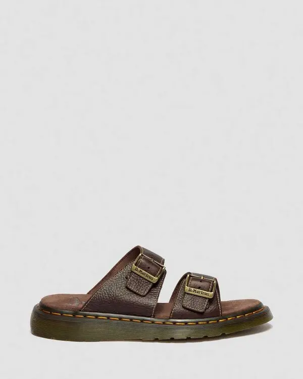 Dr. Martens Josef Slide Leather Sandals - Brown