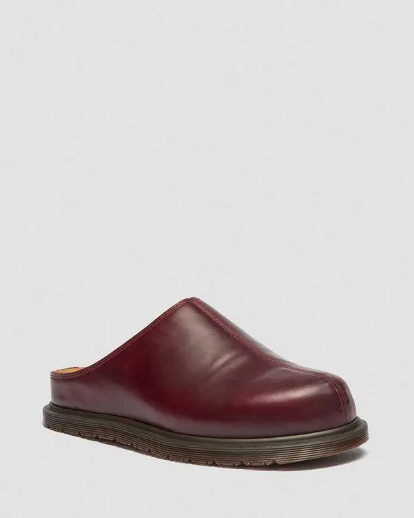 Dr. Martens San Orleans Leather Mules - Red