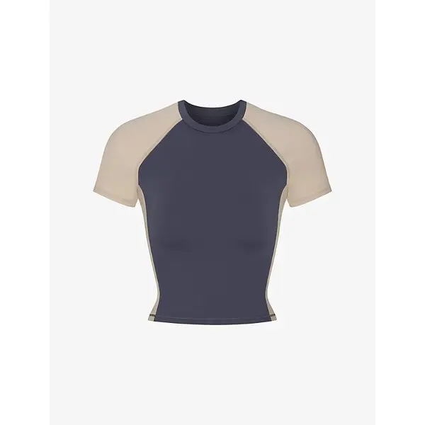 NIKESKIMS Matte Shine Cropped Baby Tee Training Top