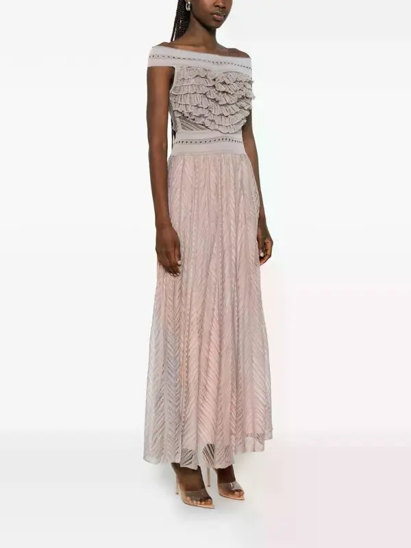 ANTONINO VALENTI Maxi Dress With Ruffled Panel