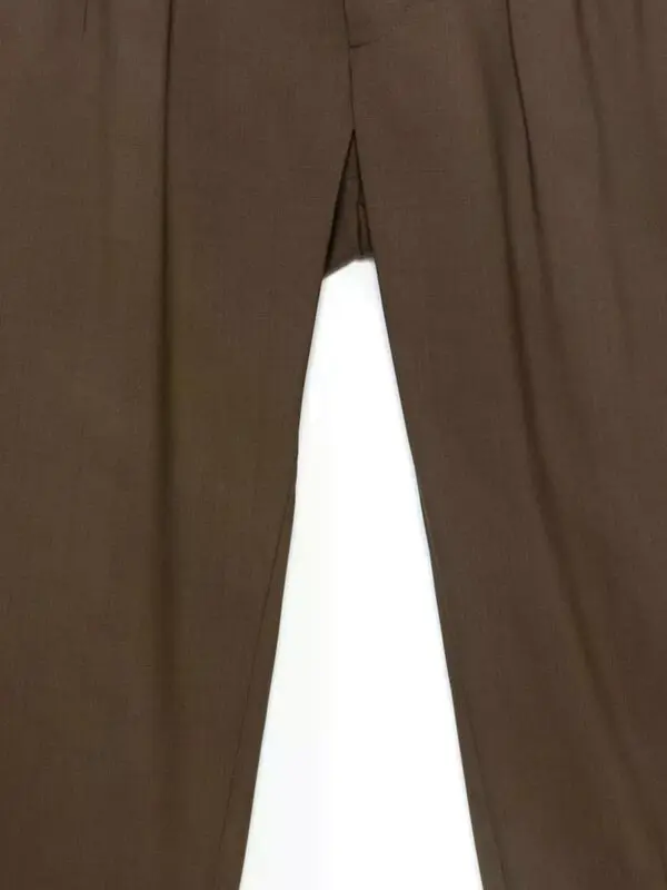 MICHAEL COAL Pleated Trousers - Brown