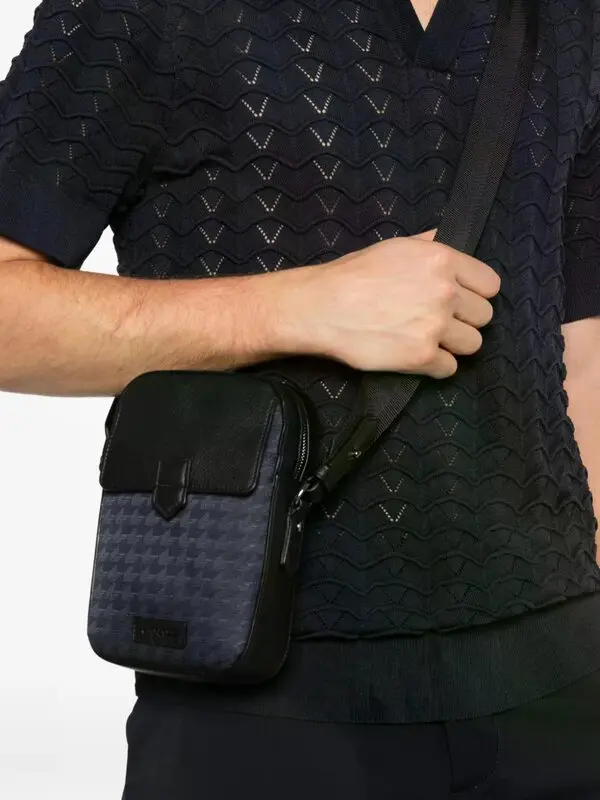 Canali Patterned Messenger Bag