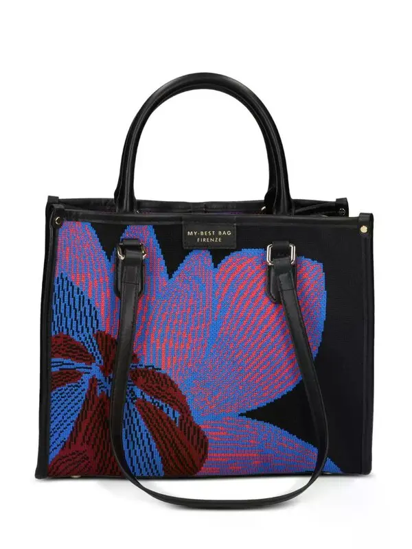 MY BEST BAG FIRENZE Floral Tote Bag - Black