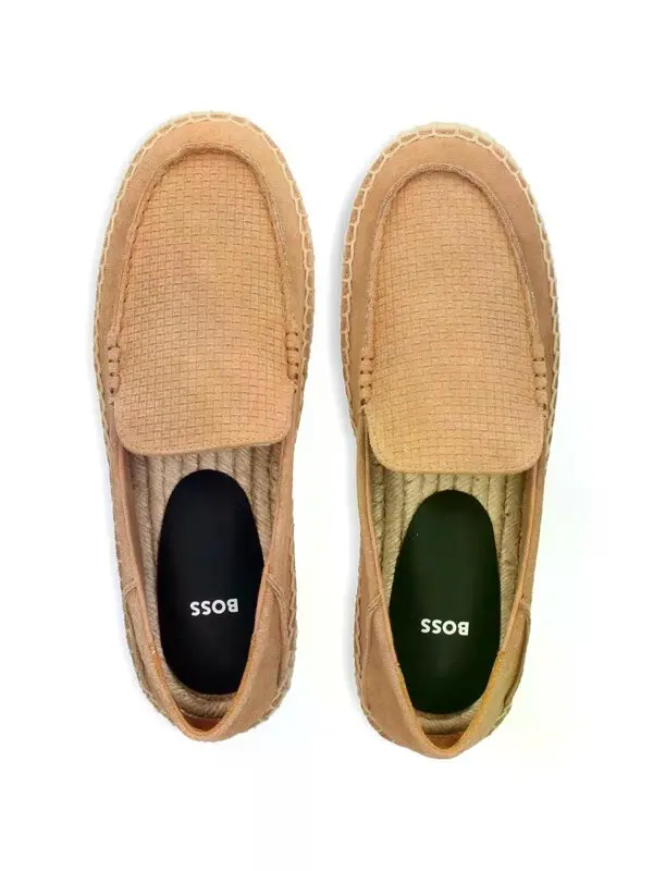 BOSS Textured Leather Espadrilles
