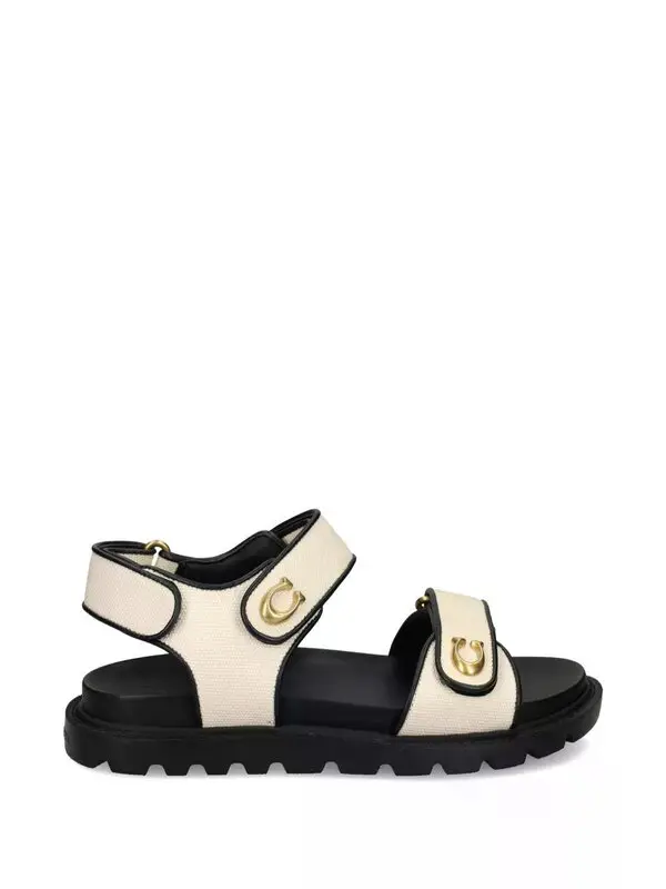 COACH Brynn Logo Sandals - Neutrals