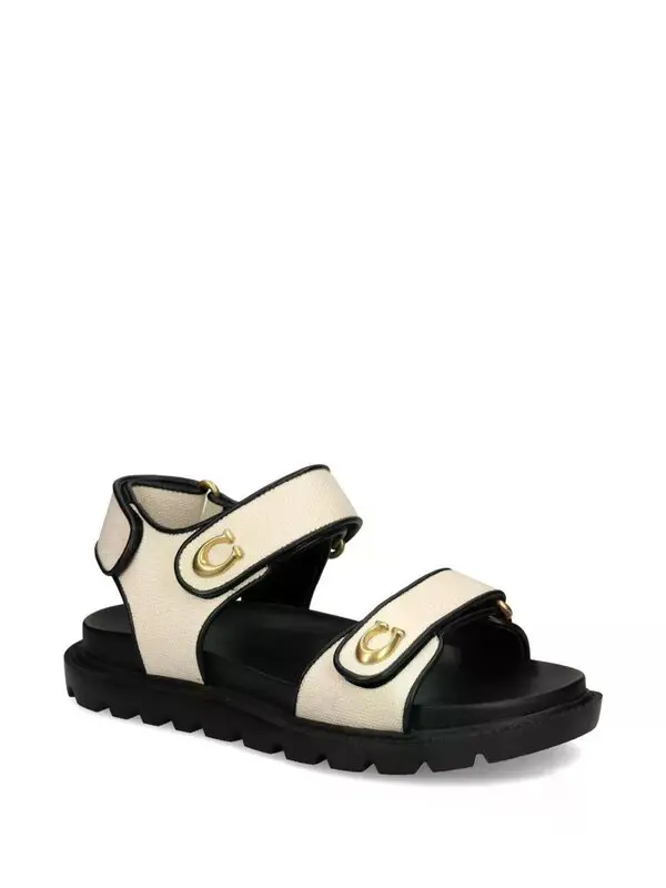 COACH Brynn Logo Sandals - Neutrals