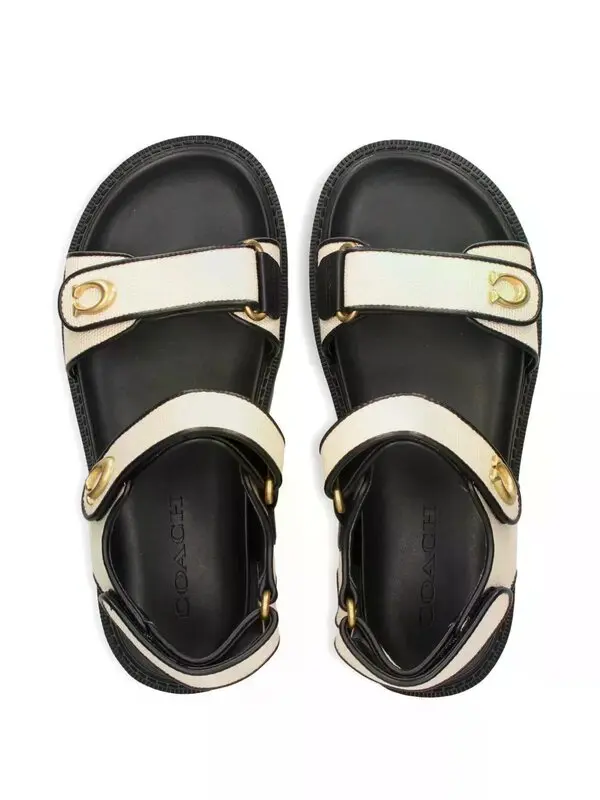 COACH Brynn Logo Sandals - Neutrals