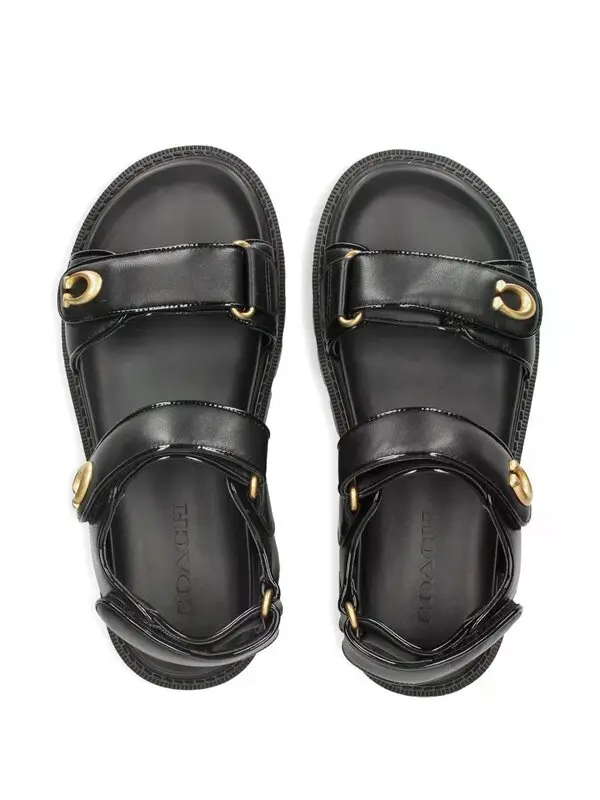 COACH Logo-detail Sandals - Black