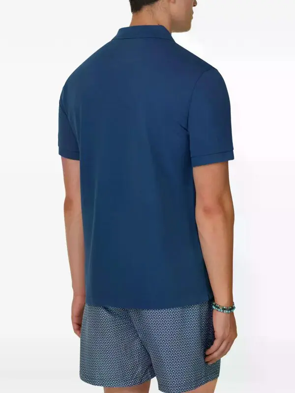 Boggi Milano Pique Button Polo Shirt - Blue