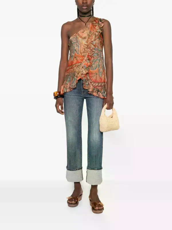 Etro Ruffled Paisley Top