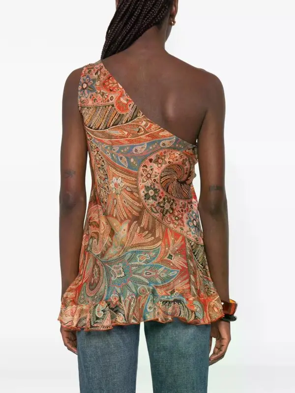 Etro Ruffled Paisley Top