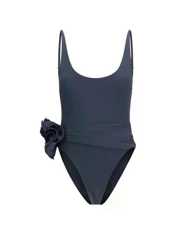 Magda Butrym Flower-motif One-piece Swimsuit - Blue
