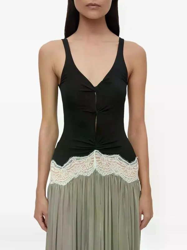 Christopher Esber Verner Twist Lace-detail Tank Dress
