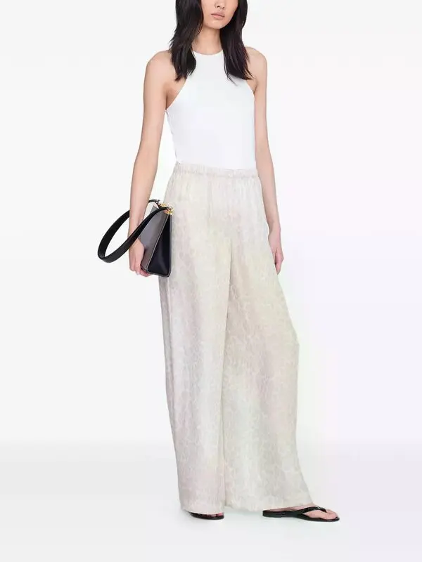 ANINE BING Roslyn Leopard-print Trousers