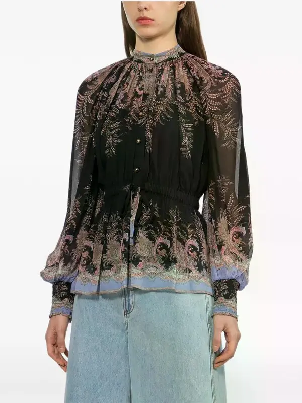 Zimmermann Floral Print Blouse - Black