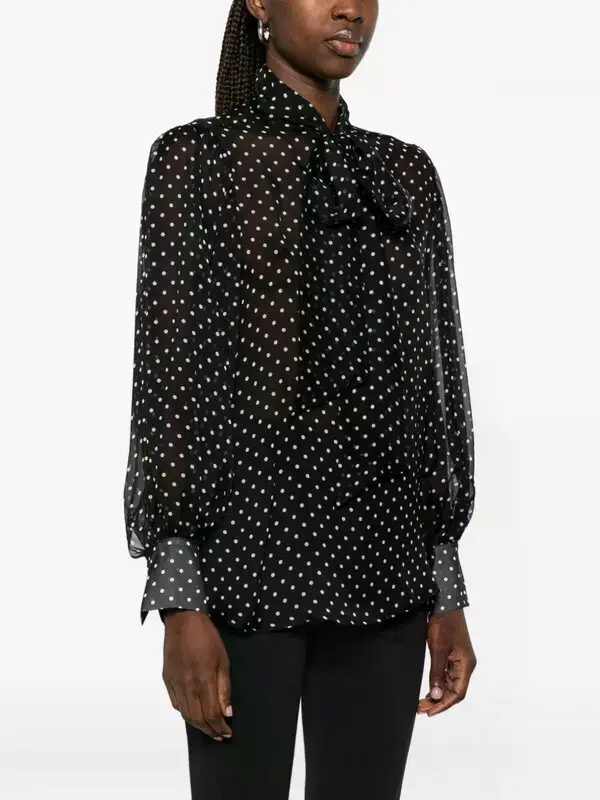 CRIDA MILANO Polka Dot Blouse