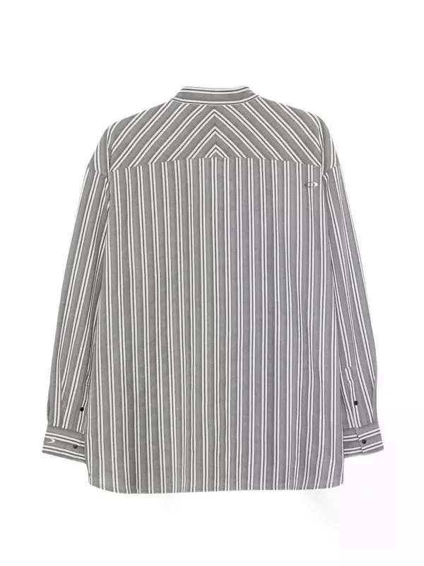 Oakley Striped Band-collar Shirt - Grey