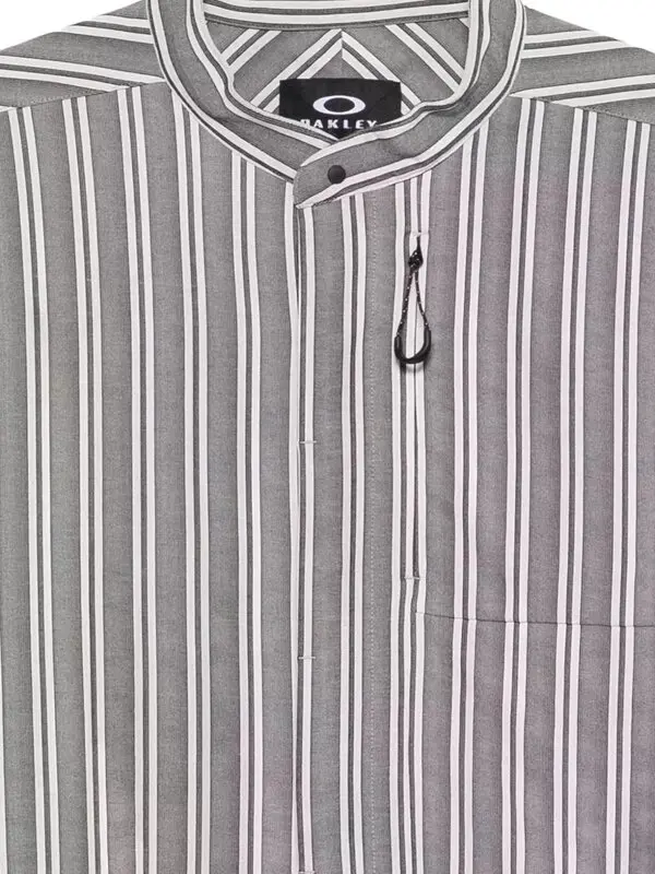 Oakley Striped Band-collar Shirt - Grey