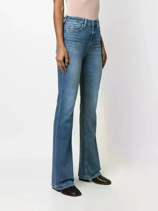 Paige Flared Mid-rise Jeans